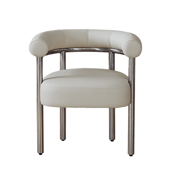 Upholstered Bagel Leather Dining Chair | gradodesign