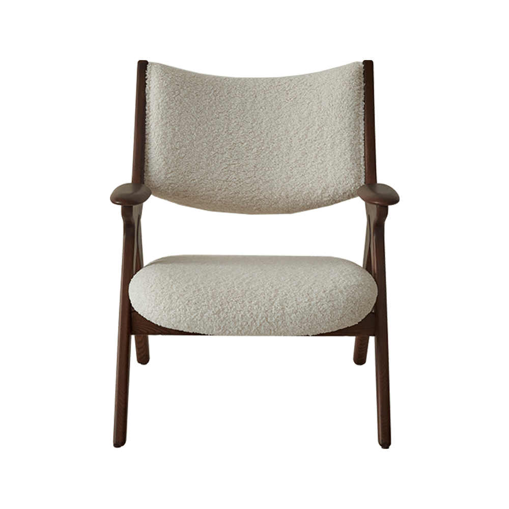 Wood Kite Lounge Shearling Chair | gradodesign